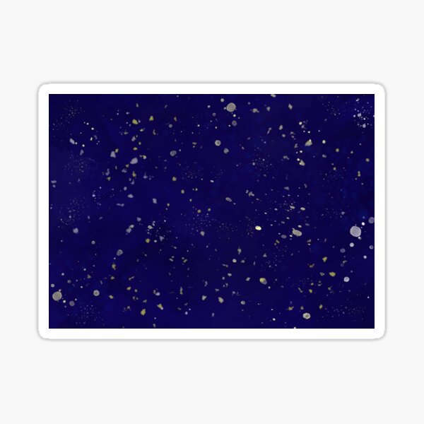 "Starry Night Digital Watercolor Art" Sticker for Sale by rosaliemillen ...