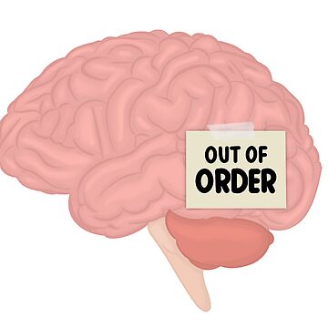 "Out of Order Brain" Sticker for Sale by Autumn Hilker | Redbubble