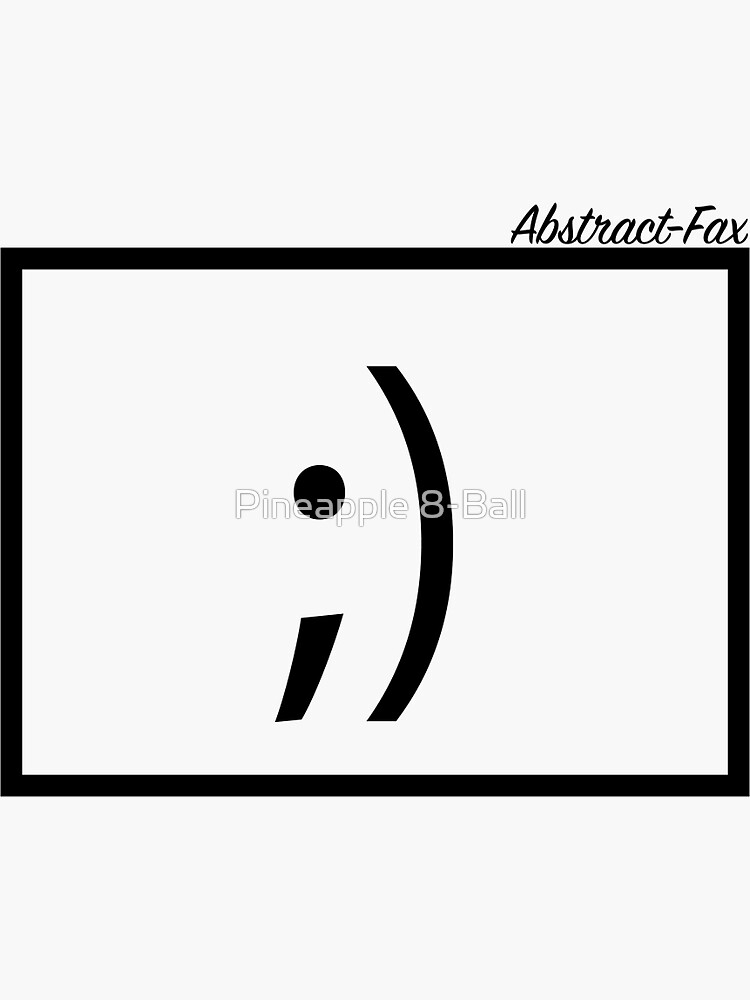 "Wink Emoticon ;)" Sticker for Sale by Abstract-Fax | Redbubble