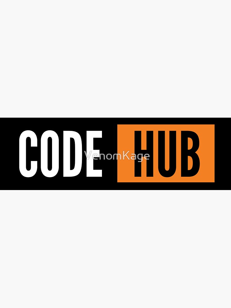 Code Hub Sticker Sarcastic Coding Sticker Sticker For Sale By Venomkage Redbubble