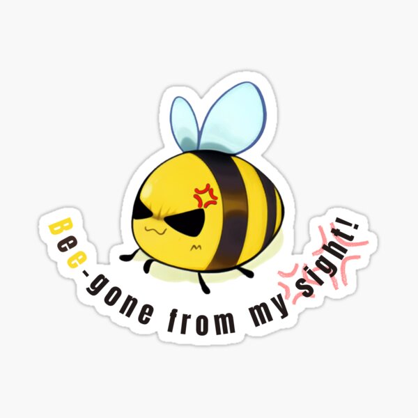 "Bee Mad" Sticker for Sale by SillyArtIdeas | Redbubble