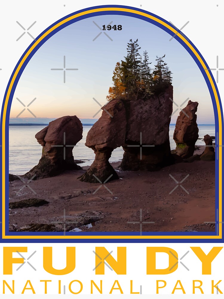 "Fundy National Park Canada Emblem" Sticker for Sale by KrisSidDesigns ...