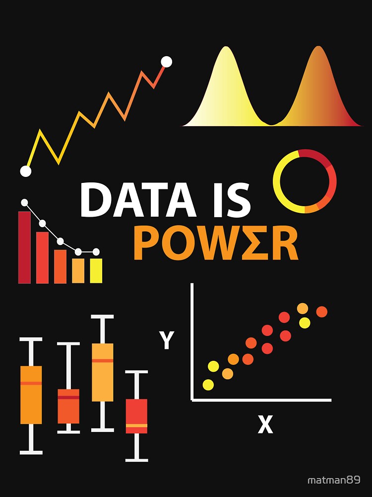 "Data is Power" T-shirt by matman89 | Redbubble