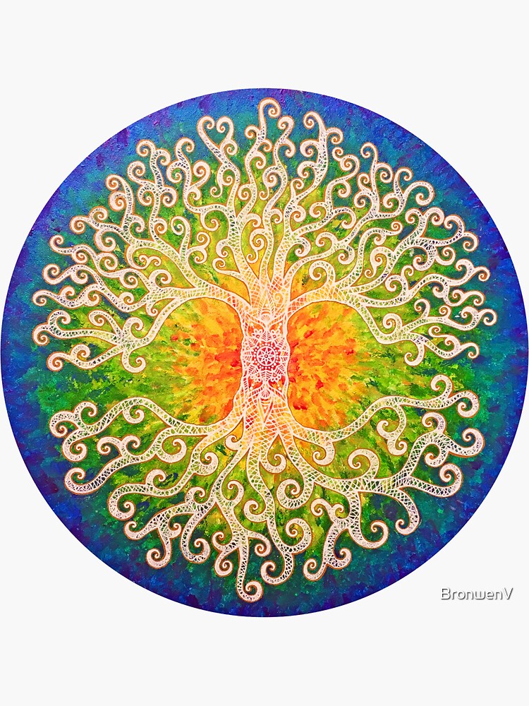 "Rainbow Tree of Life Earth Balance Spirit" Sticker for Sale by ...