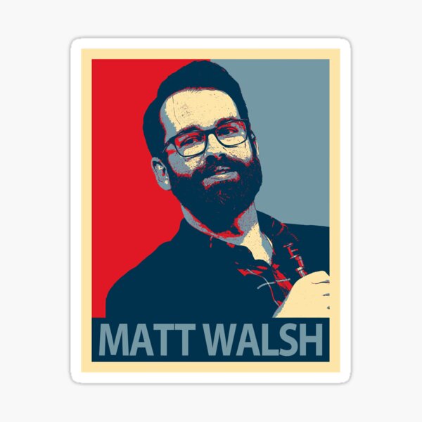 "Matt Walsh" Sticker for Sale by HutleHardFF | Redbubble