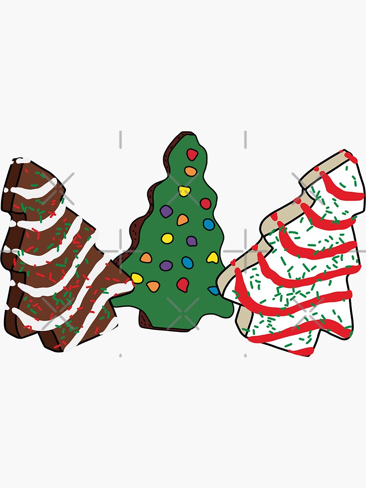 "Christmas Tree Snack Cakes" Sticker for Sale by Milibella | Redbubble