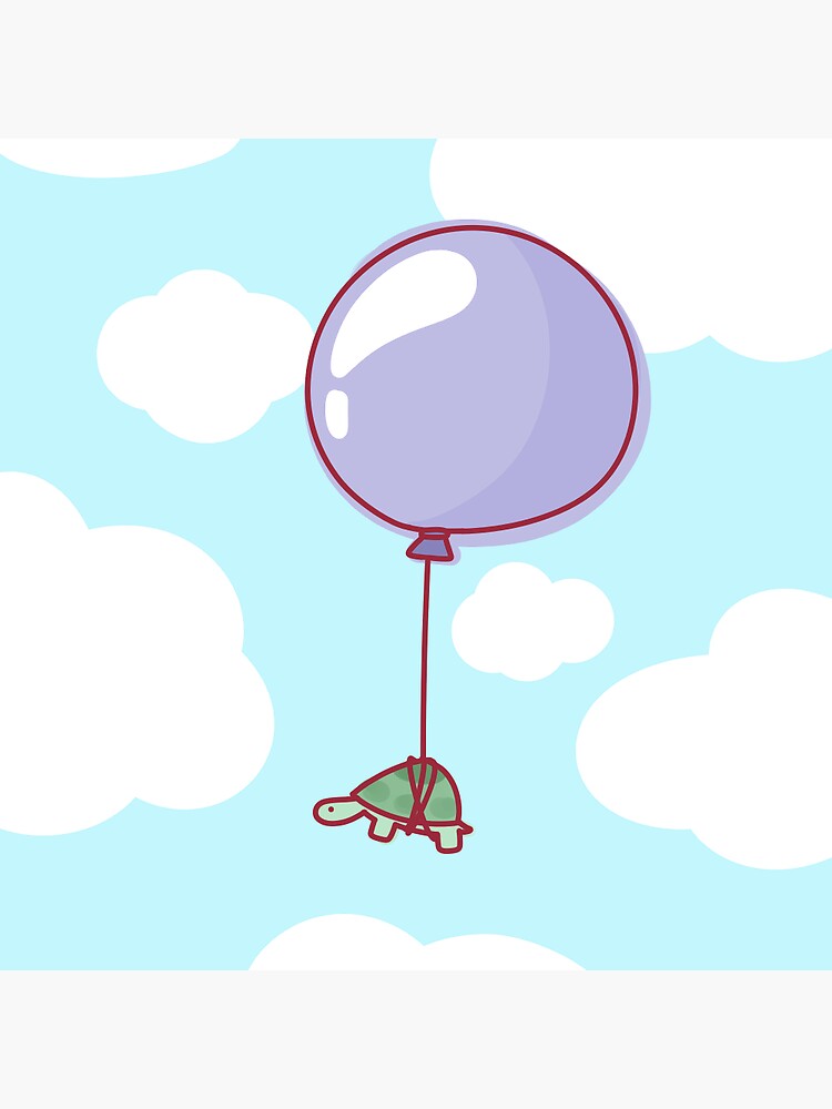 "Turtle and Balloon Hijinks " Sticker for Sale by Cassapillar | Redbubble