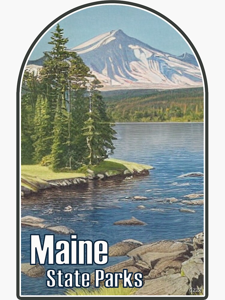 "Maine State Parks Illustration" Sticker for Sale by dzzt | Redbubble