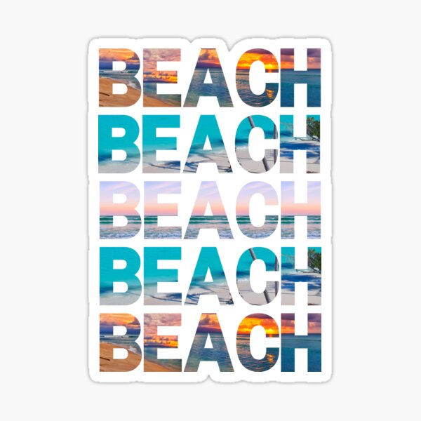 "Fiery Beach Sunset | BEACH PHOTOS" Sticker for Sale by SpeakLifeHQ ...