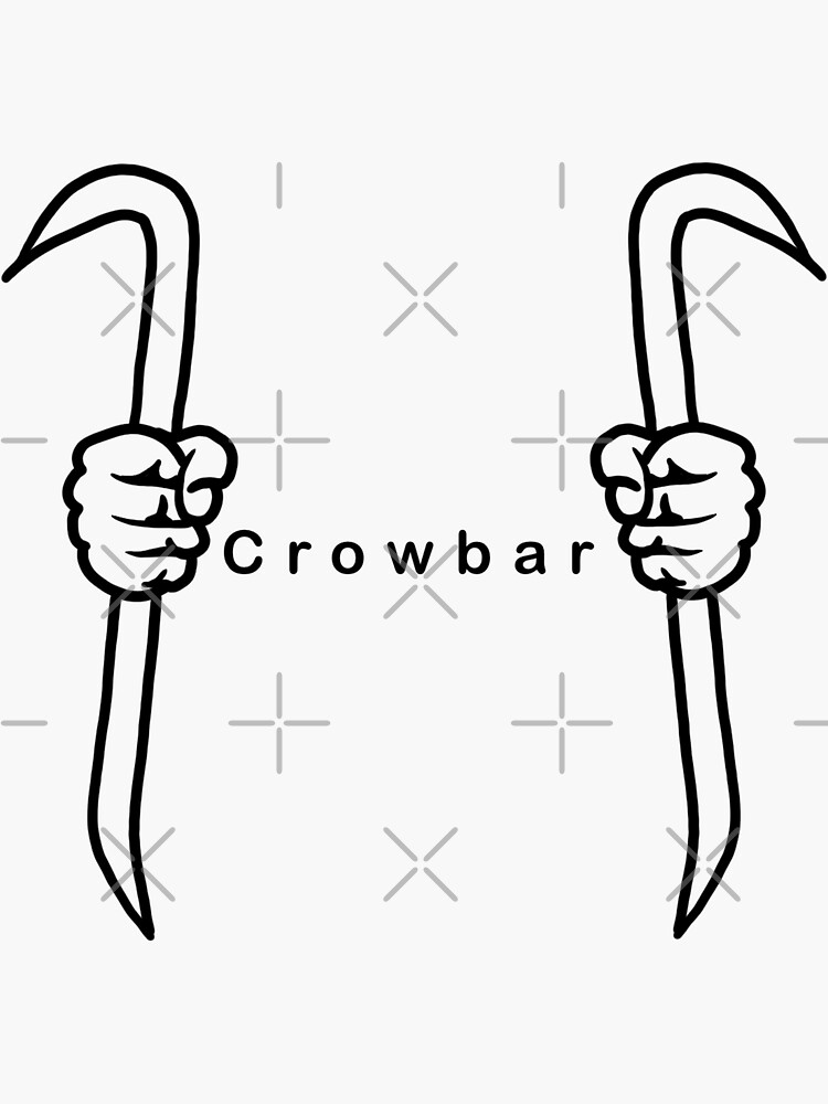 "Crowbar Meme" Sticker for Sale by MaddyVG | Redbubble