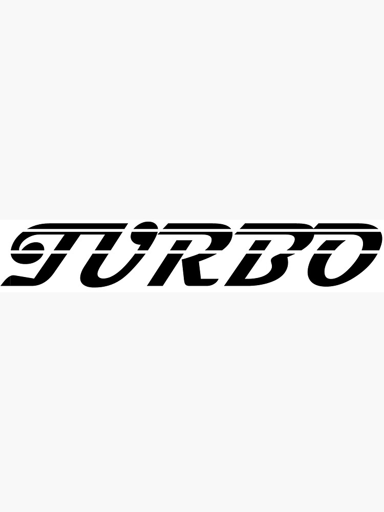 "TURBO! with speed stripes!" Sticker for Sale by TristianDaCuna | Redbubble