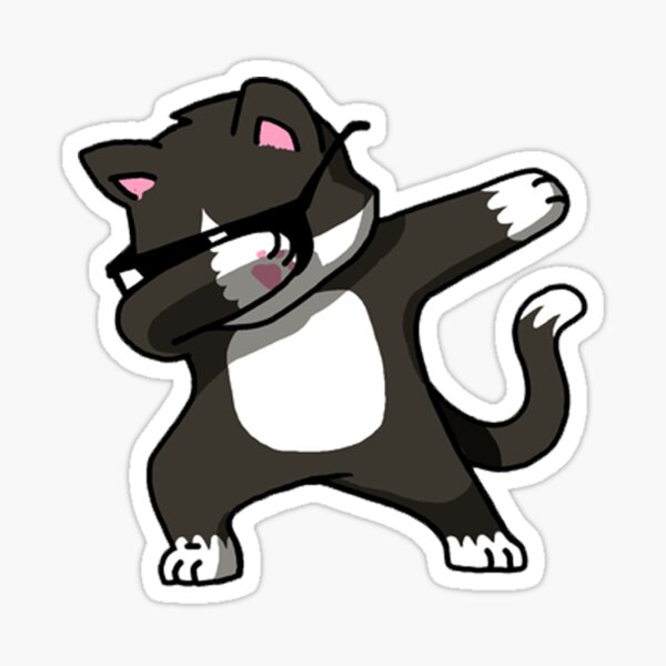 "Cat dab" Sticker for Sale by Monac01 | Redbubble