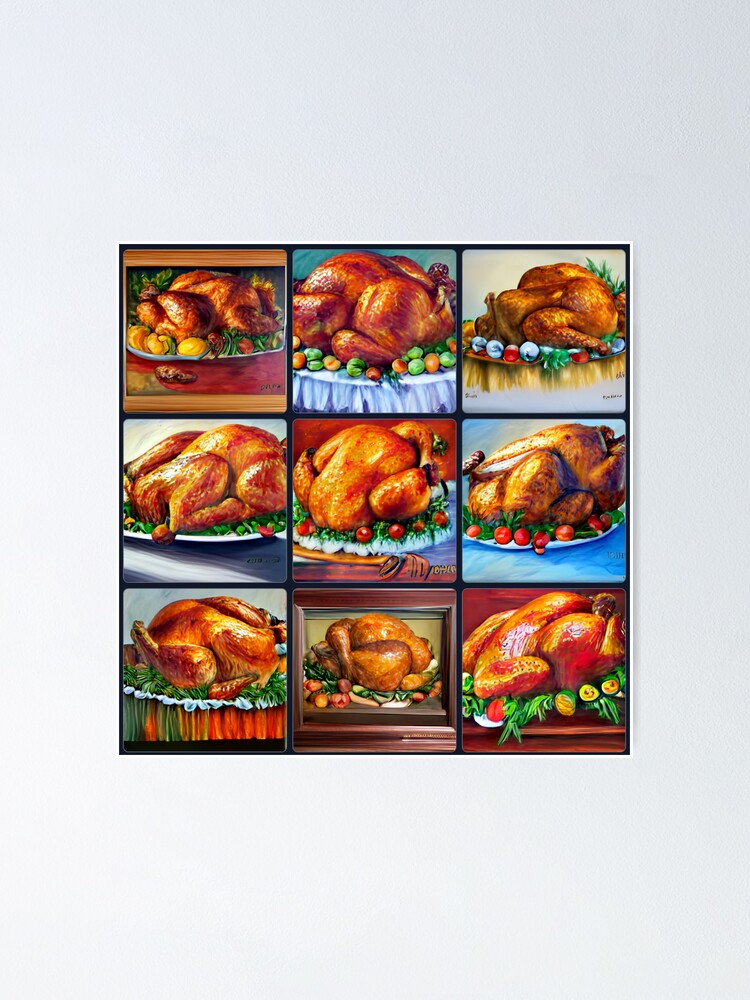 "Thanksgiving - Turkey art" Poster for Sale by CinderPress | Redbubble