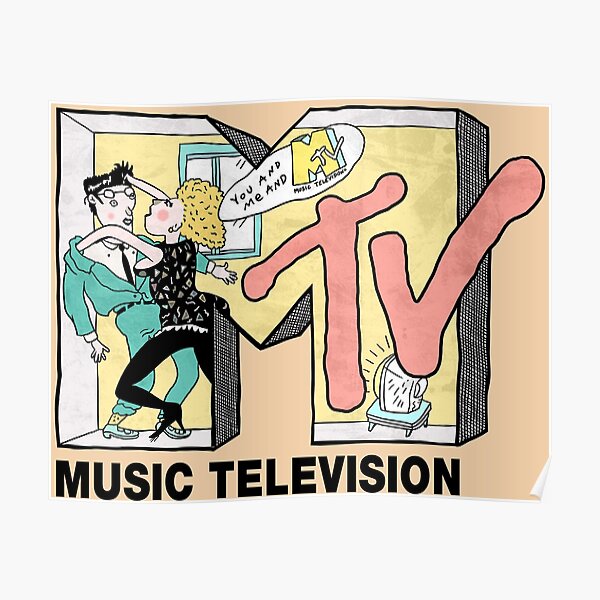 "Colorful MTV Music Television Classic 80s Promotional Logo "You And Me ...