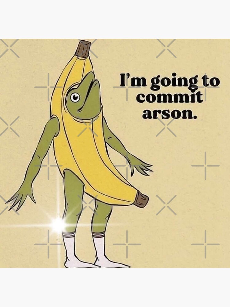 "Arson meme" Sticker for Sale by MaddyVG | Redbubble
