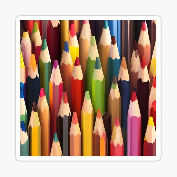 "Colored Pencils" Sticker for Sale by The-Playhouse | Redbubble