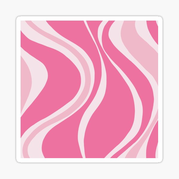 "Pink retro swirl 70s style pattern" Sticker for Sale by ...