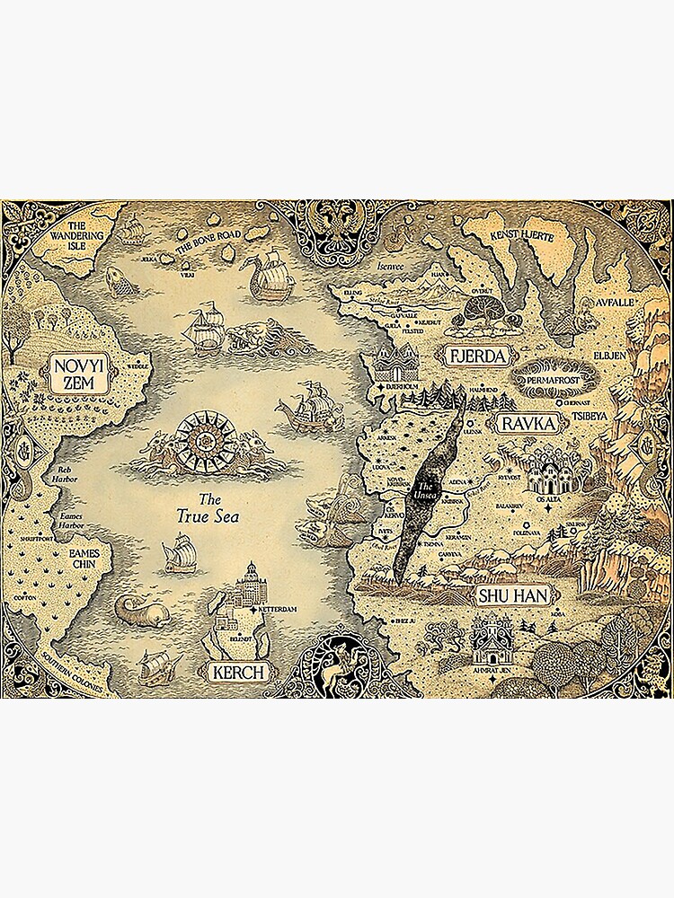 "Colorized Grishaverse Map" Sticker for Sale by juanitaroberts5 | Redbubble