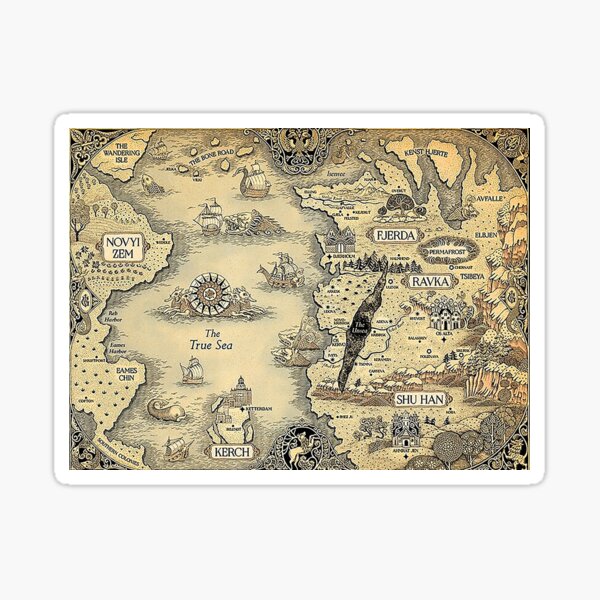 "Colorized Grishaverse Map" Sticker for Sale by juanitaroberts5 | Redbubble