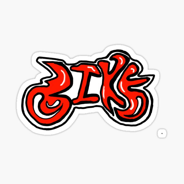 "Bike letter art" Sticker for Sale by VSHine | Redbubble