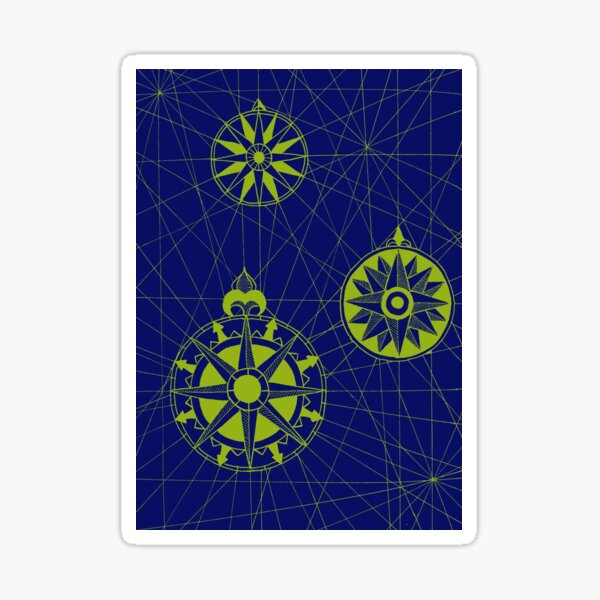 "Compass" Sticker for Sale by LoneStarViking | Redbubble