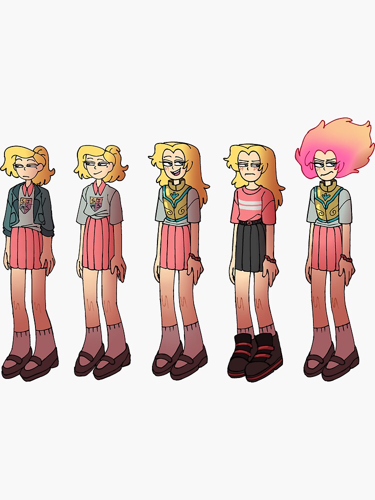 "Sasha Waybright Amphibia AU" Sticker for Sale by kangayooo | Redbubble