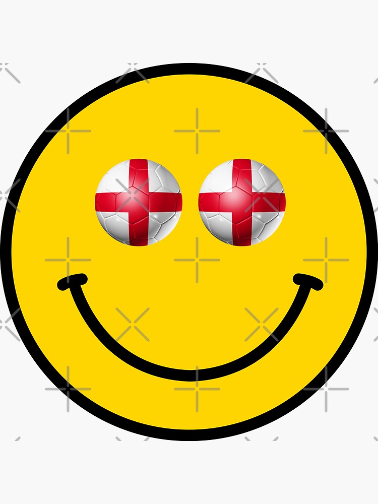 "England Football Smiley Face" Sticker for Sale by Amadhaun13 | Redbubble