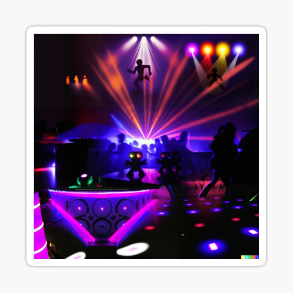"Robot Dj Dance Party" Sticker for Sale by Dreamphantom77 | Redbubble