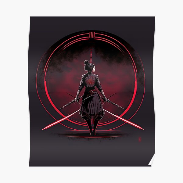 "AI Generated Art | Katana Girl Warrior with 2 swords" Poster for Sale ...