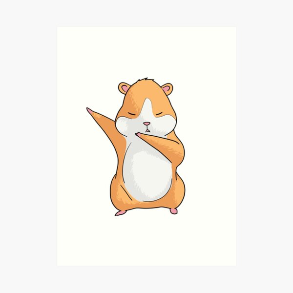 "Dancing hamster - Teddy hamster Dabbing Dancing" Art Print for Sale by ...