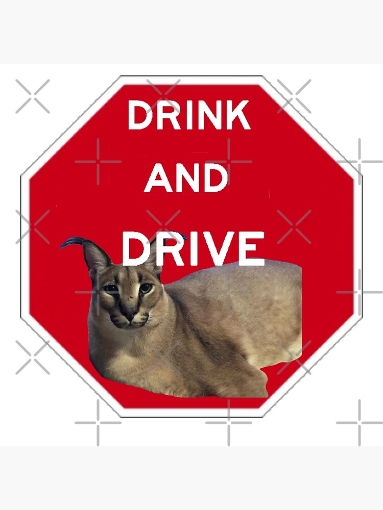 "Floppa meme drink and drive" Poster for Sale by Msrblesalesman | Redbubble