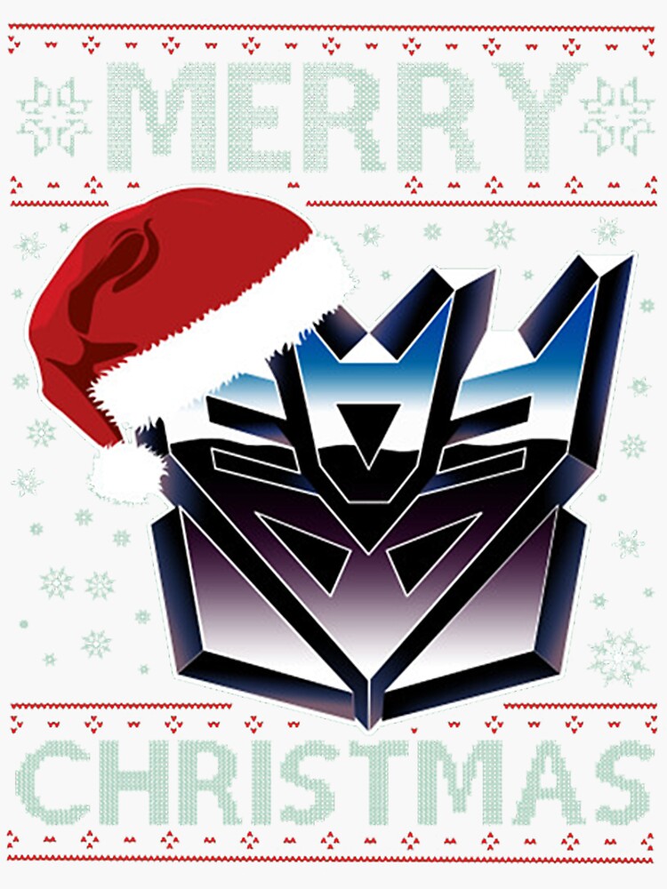 "a decepticon merry christmas transformers" Sticker for Sale by ...