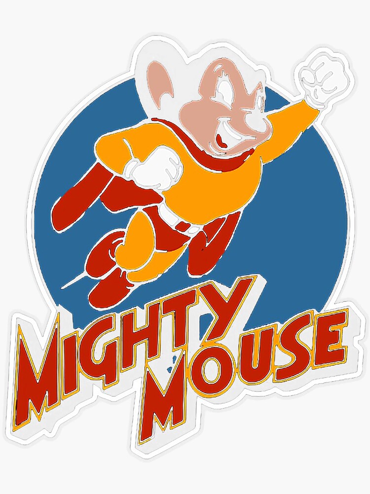 "Mighty mouse " Sticker for Sale by leannrego | Redbubble