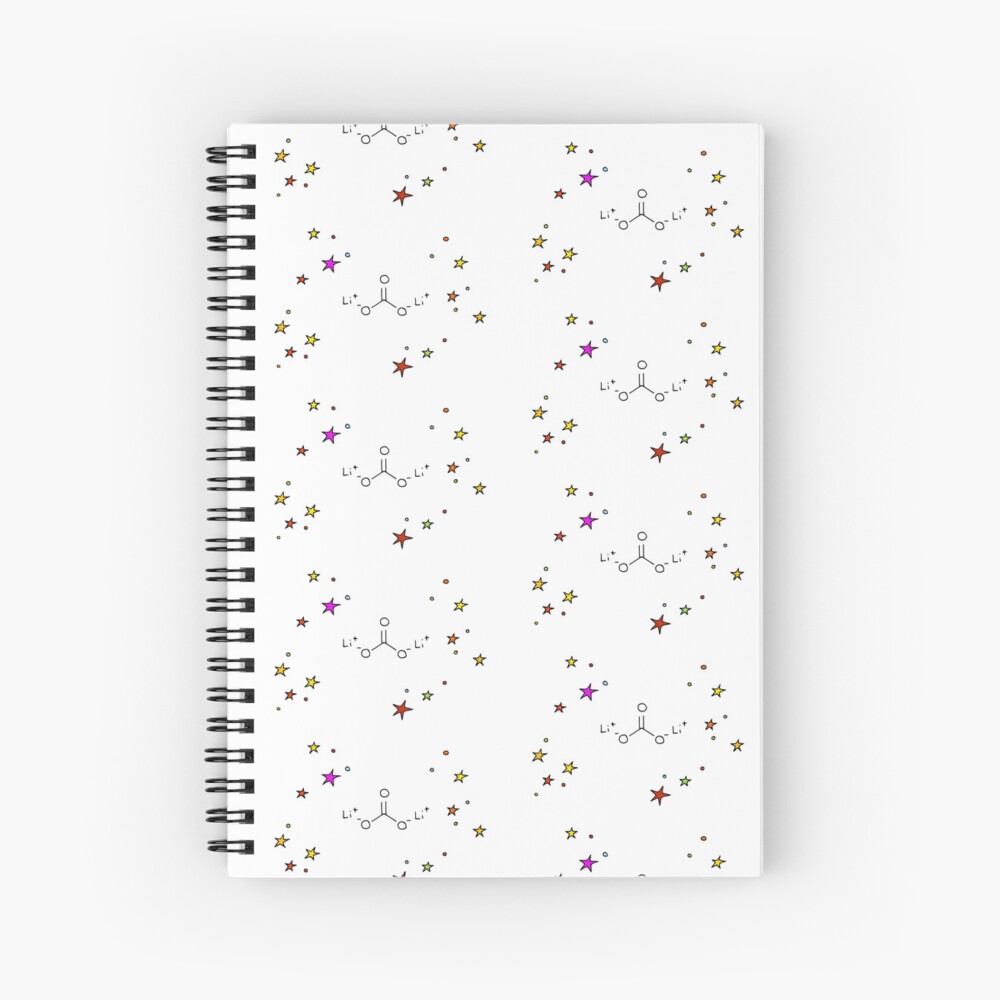 Cuaderno de espiral «Fórmula estructural de litio/carbonato de litio ...