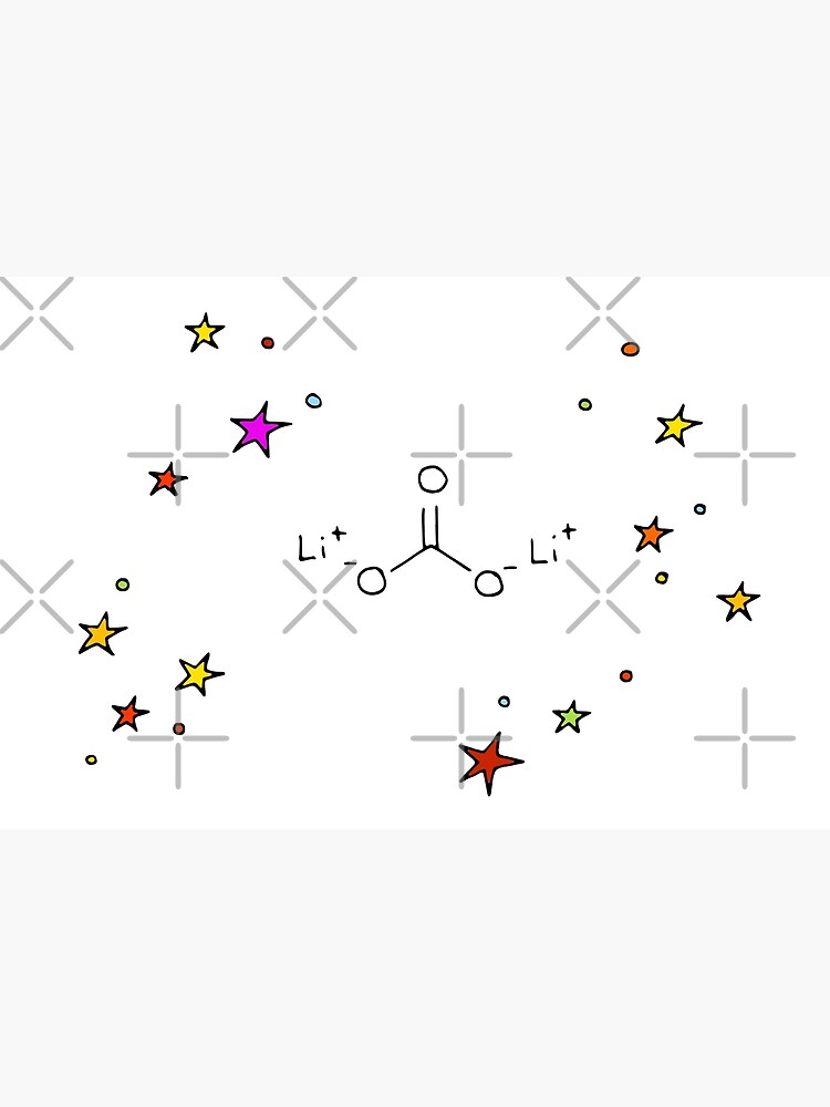 Póster «Fórmula estructural de litio/carbonato de litio (Lithobid ...