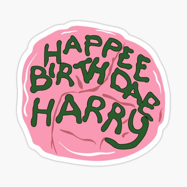 "Happee Birthdae Harry " Sticker for Sale by evermore22 | Redbubble