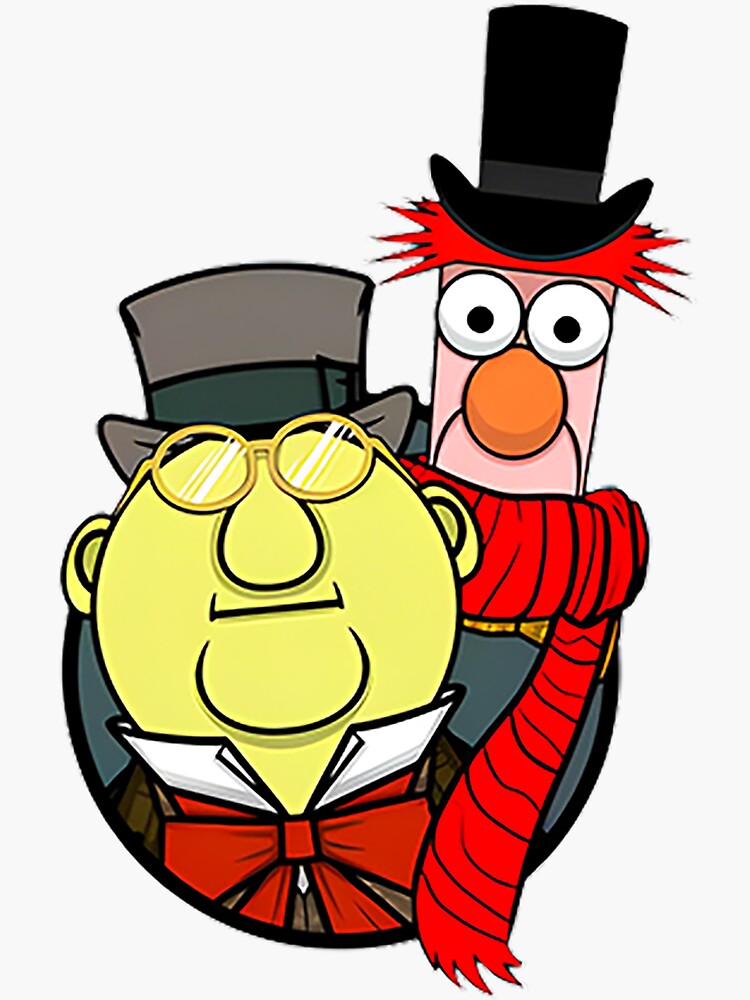 "Muppets Christmas Carol - Bunsen Honeydew and Beaker" Sticker for Sale ...
