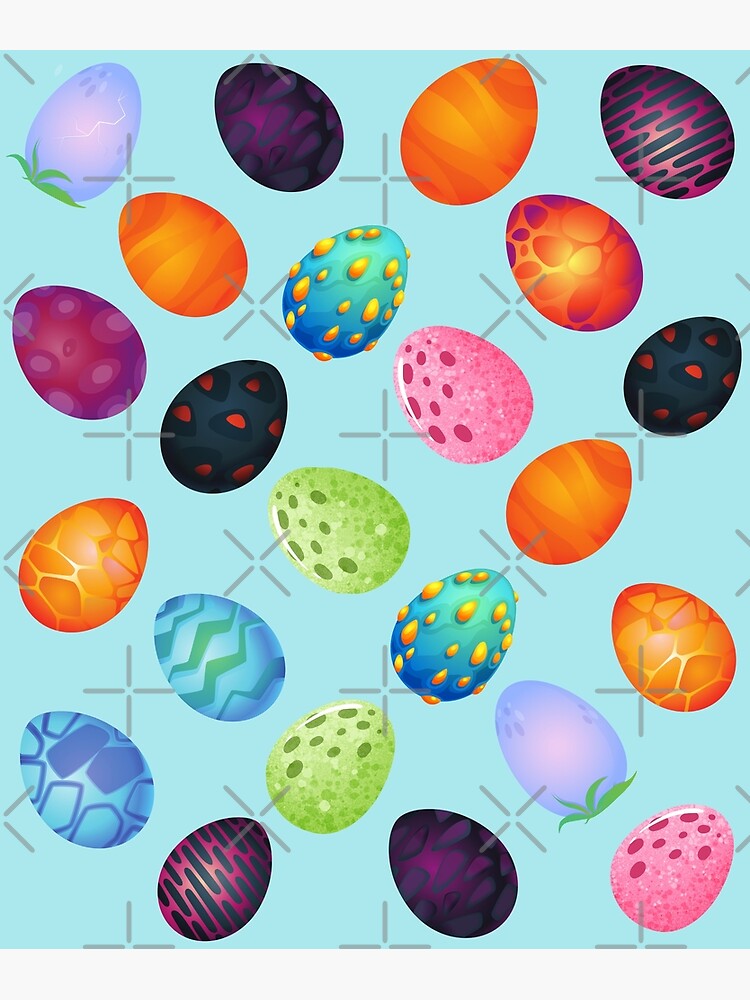 "Fun Dinosaur Egg pattern" Poster for Sale by M0dasser | Redbubble
