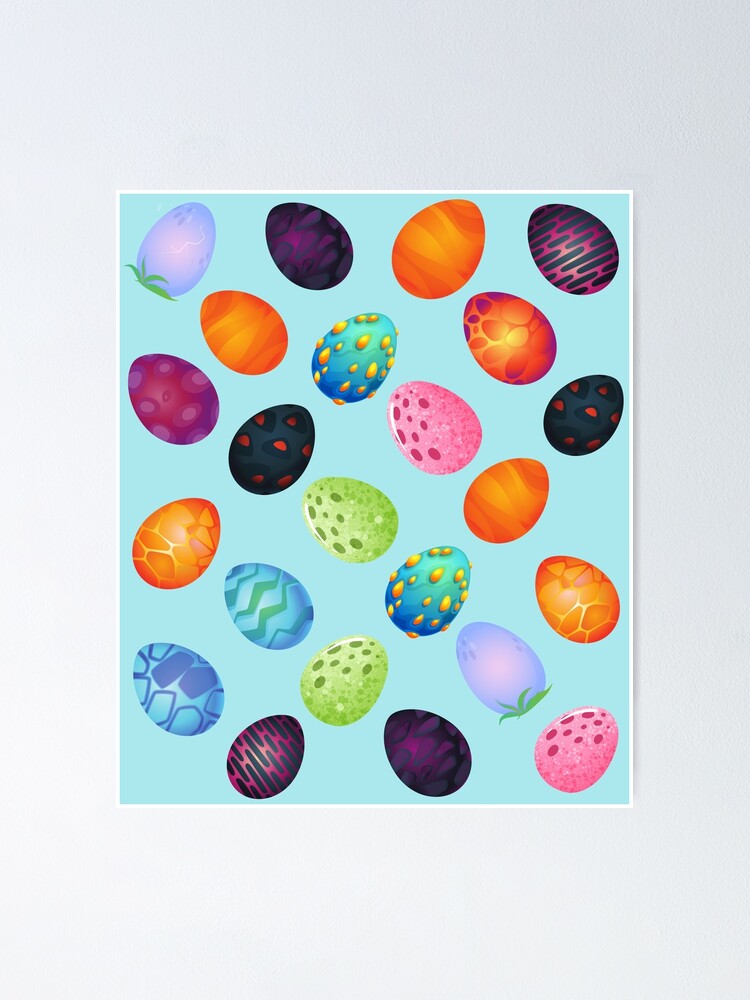 "Fun Dinosaur Egg pattern" Poster for Sale by M0dasser | Redbubble