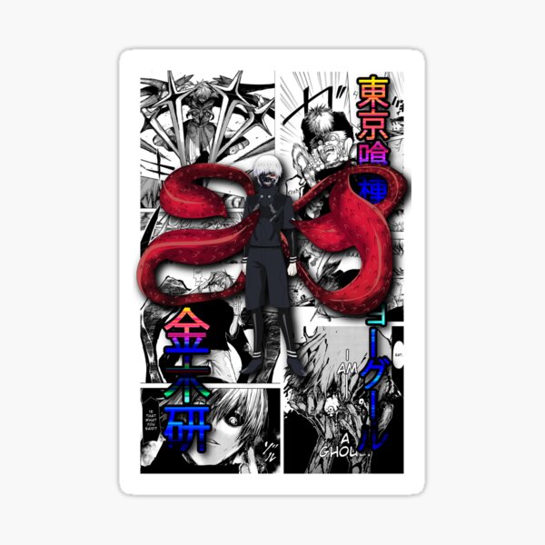 "Tokyo Ghoul Kaneki Poster" Sticker for Sale by ISOLATEDBYDSGN | Redbubble