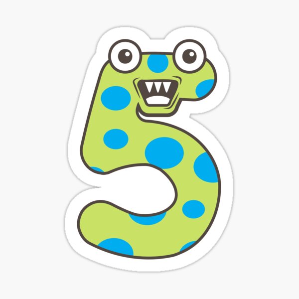 "Unique number five" Sticker for Sale by ReduceInsign | Redbubble