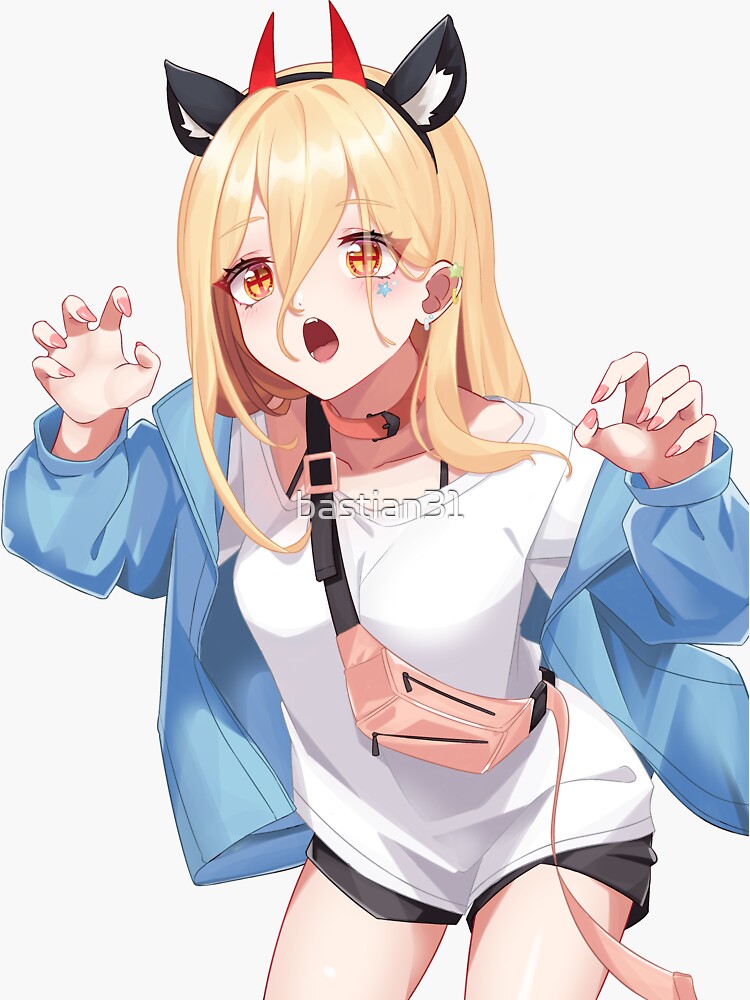 "kawaii power chan" Sticker for Sale by bastian31 | Redbubble