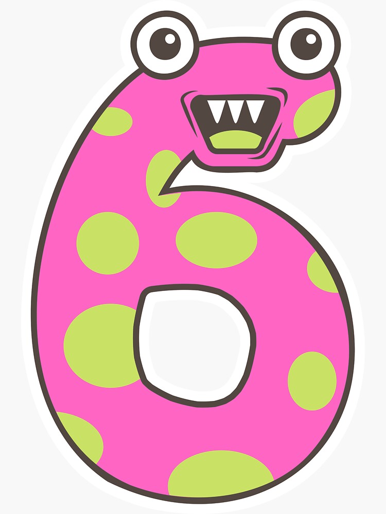 "Unique number six" Sticker for Sale by ReduceInsign | Redbubble