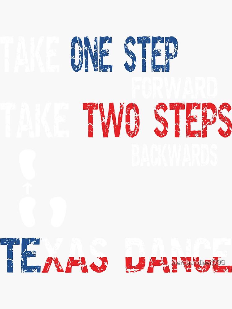 "One Step Two Step Texas Dance Country Western" Sticker for Sale by ...