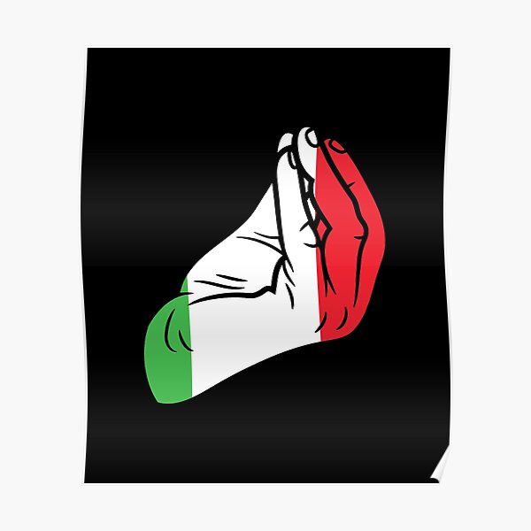 "Italian Hand Gestures - A gift for every Italian" Poster for Sale by ...