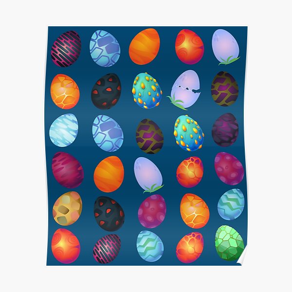 "Fun Dinosaur Egg pattern" Poster for Sale by M0dasser | Redbubble