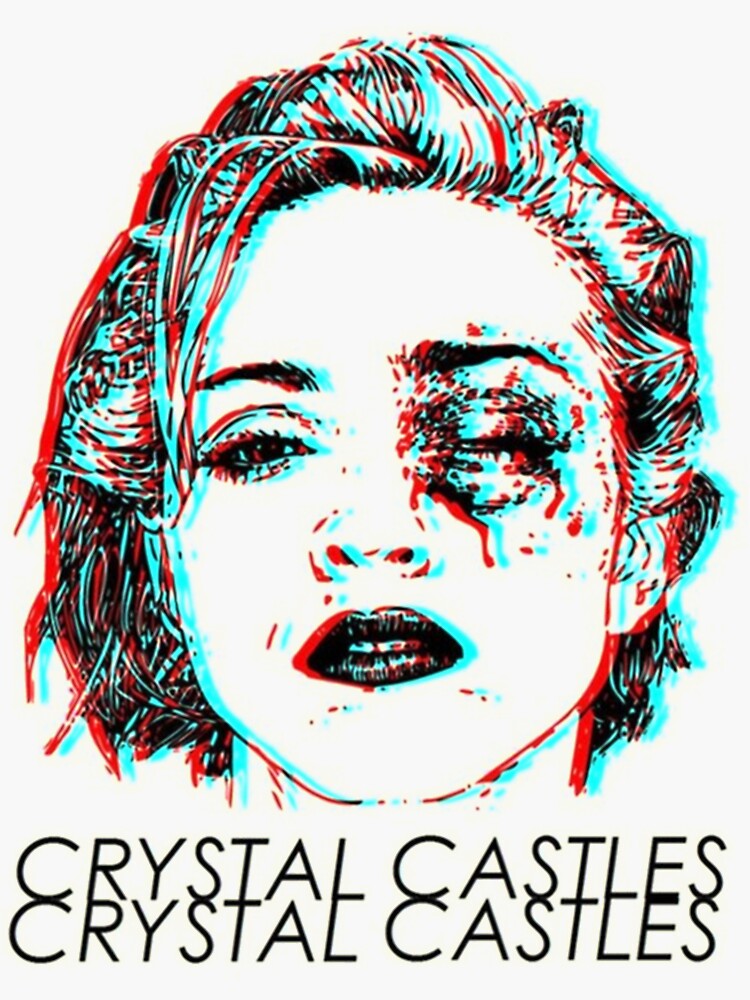 Pegatina «Portada del álbum de Crystal Castles» de manmacbuon | Redbubble