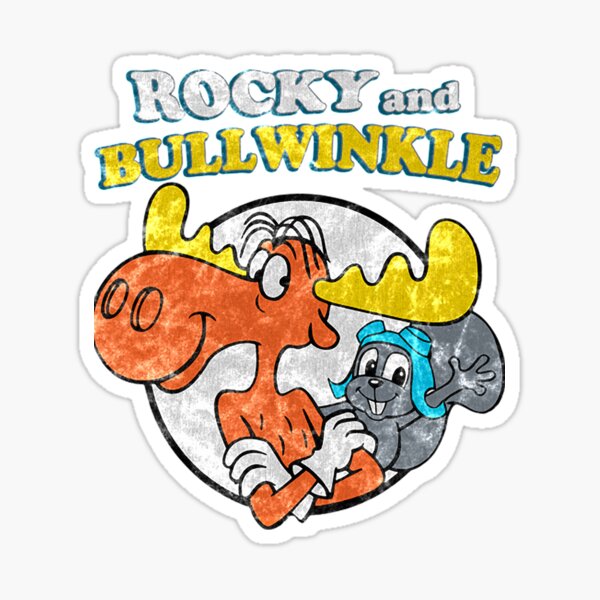 "Rocky and Bullwinkle" Sticker for Sale by ranaudo5gif | Redbubble