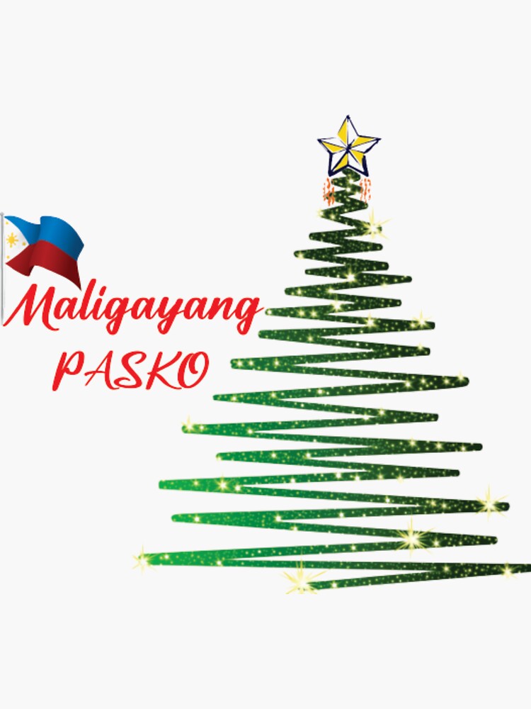 "Maligayang Pasko " Sticker for Sale by Madz529 | Redbubble