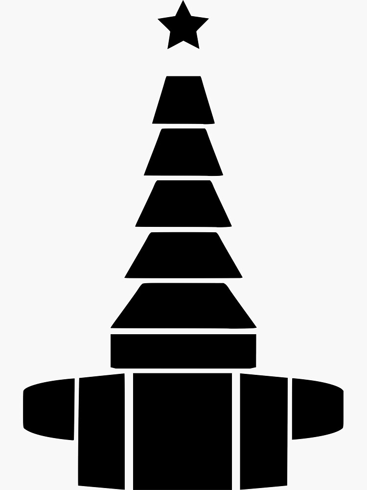 "Black Oxygen Christmas Tree with Tiny Black Star" Sticker for Sale by ...